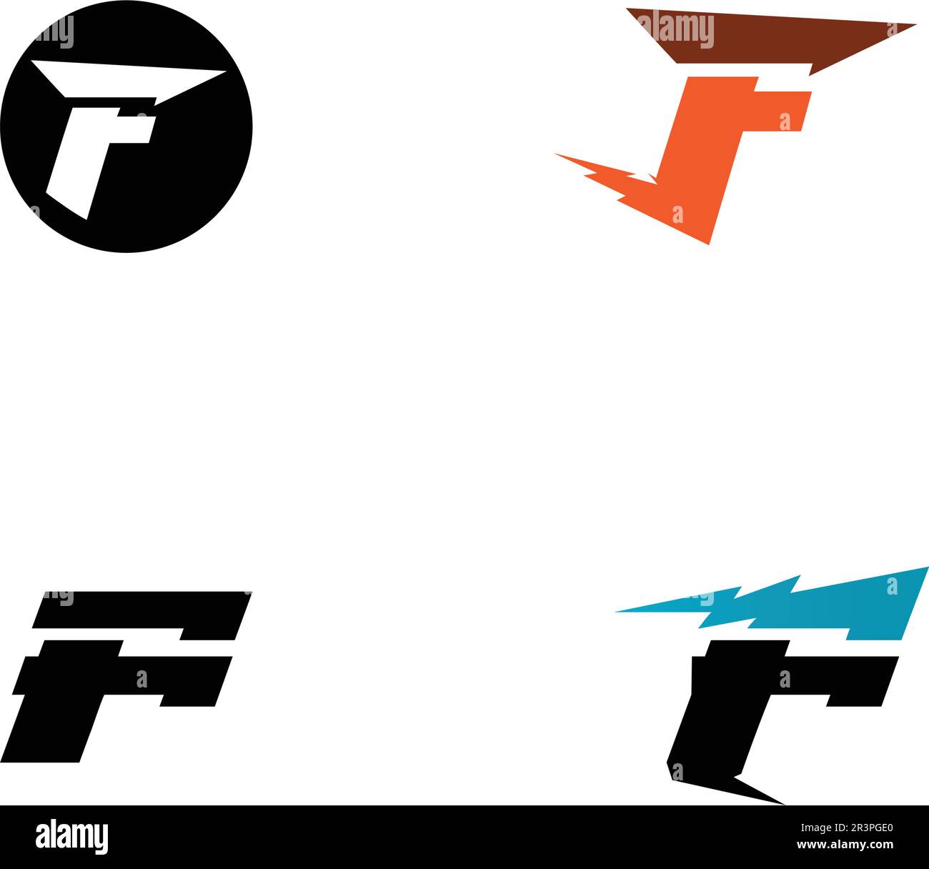 F letter logo and symbols template vector icons Stock Vector Image ...