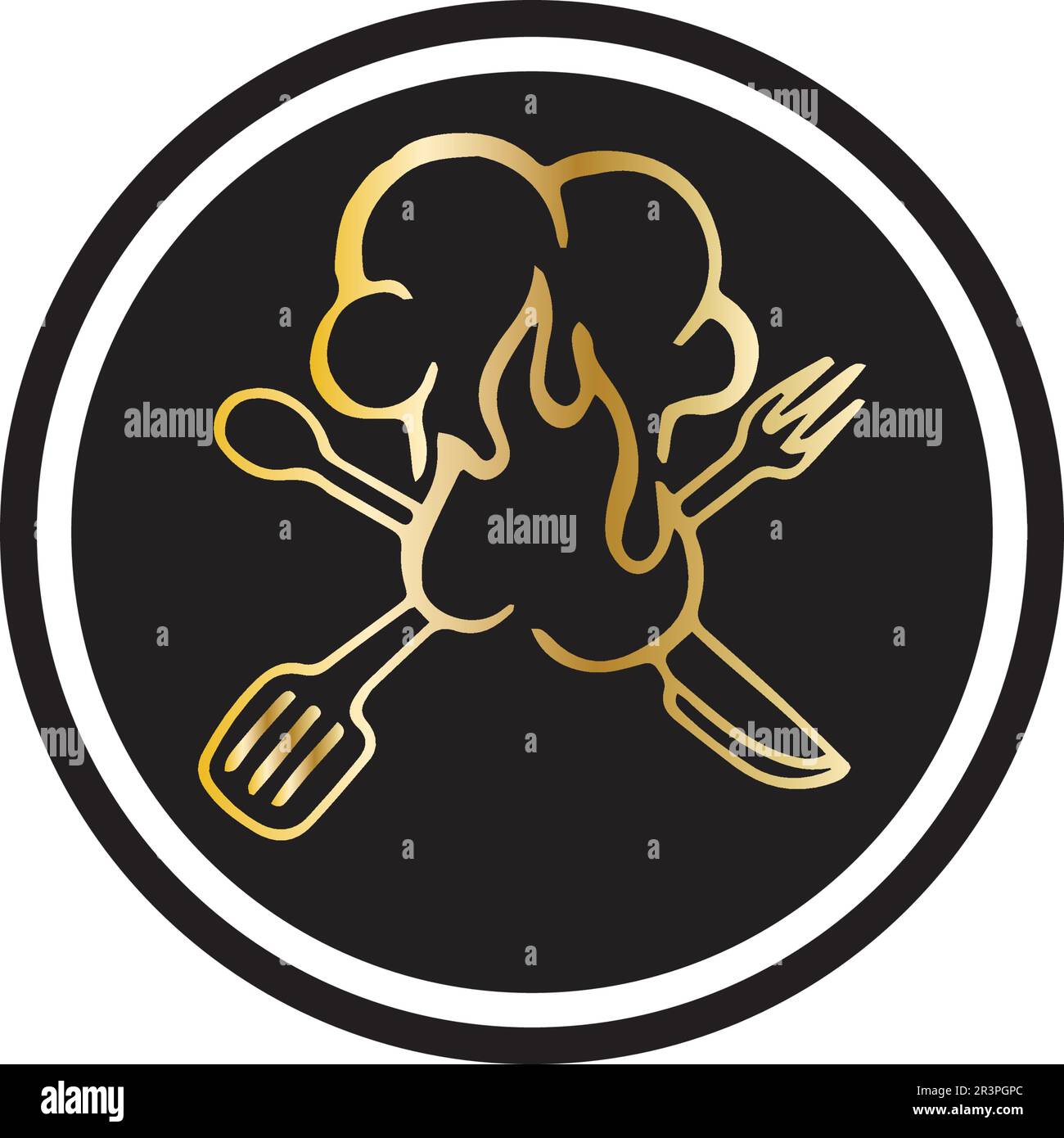 chef logo classical cook catering vector design Stock Vector Image ...