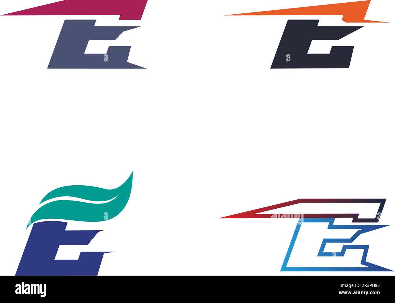 Vector - Abstract icons for letter E logo Stock Vector Image & Art - Alamy