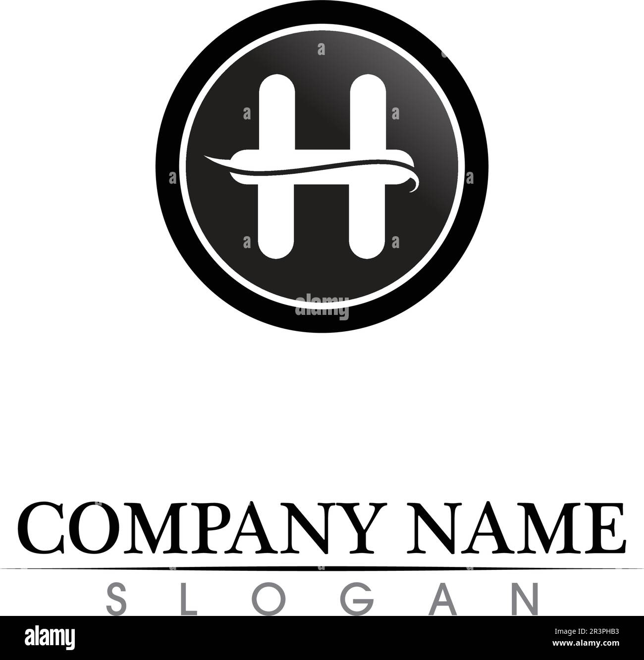 H Letter Logo Template Design Vector illustration Stock Vector Image ...