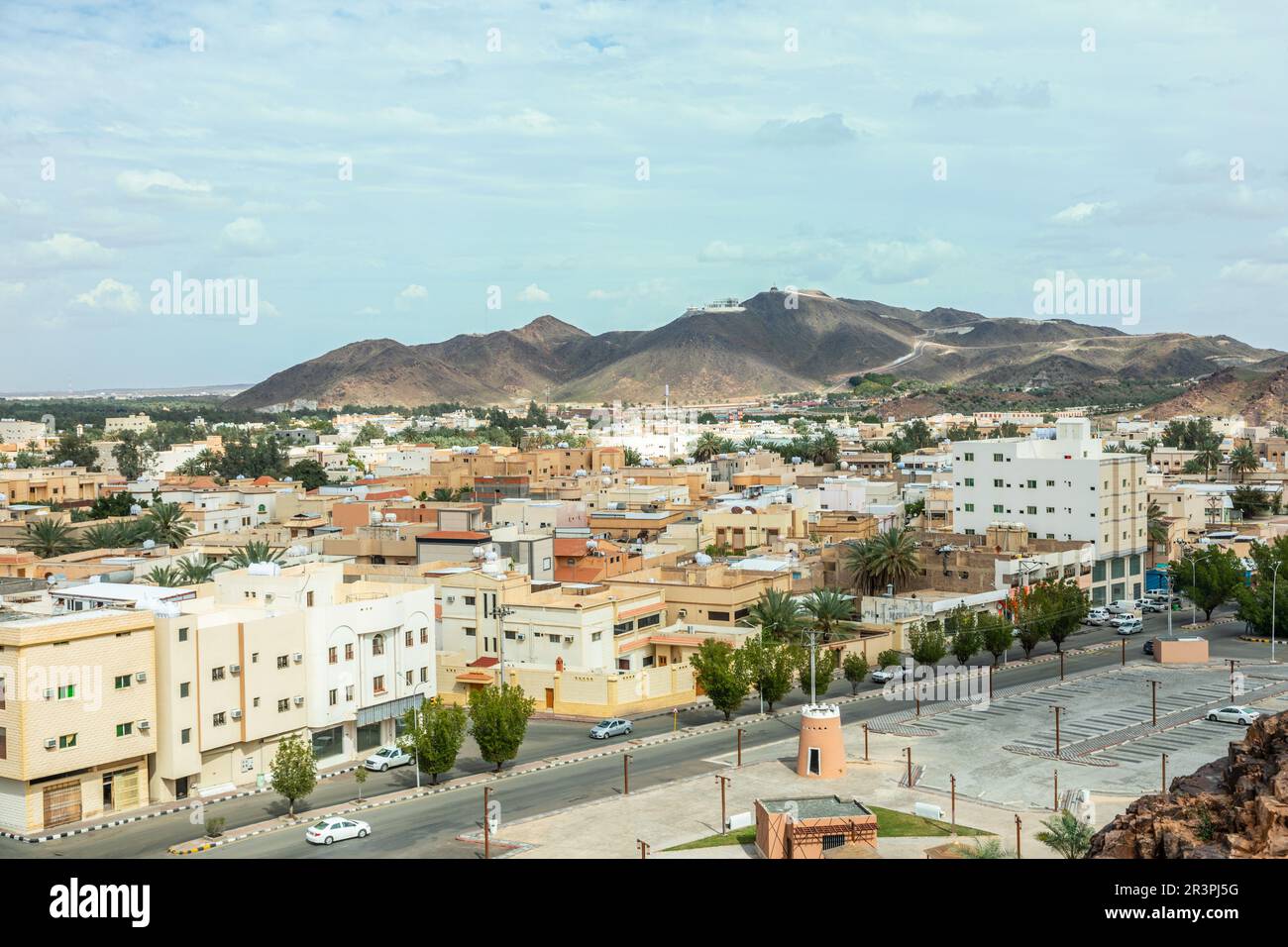 Hail city downtown and surrounding landscape, Hail, Saudi Arabia Stock ...