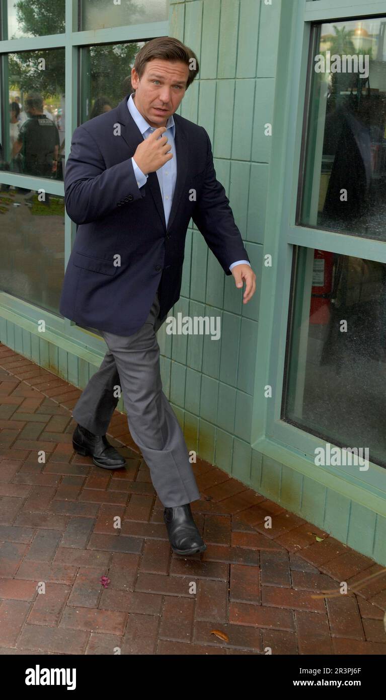 DELRAY BEACH, FL - APRIL 24: Florida Governor Ron DeSantis attends the ...
