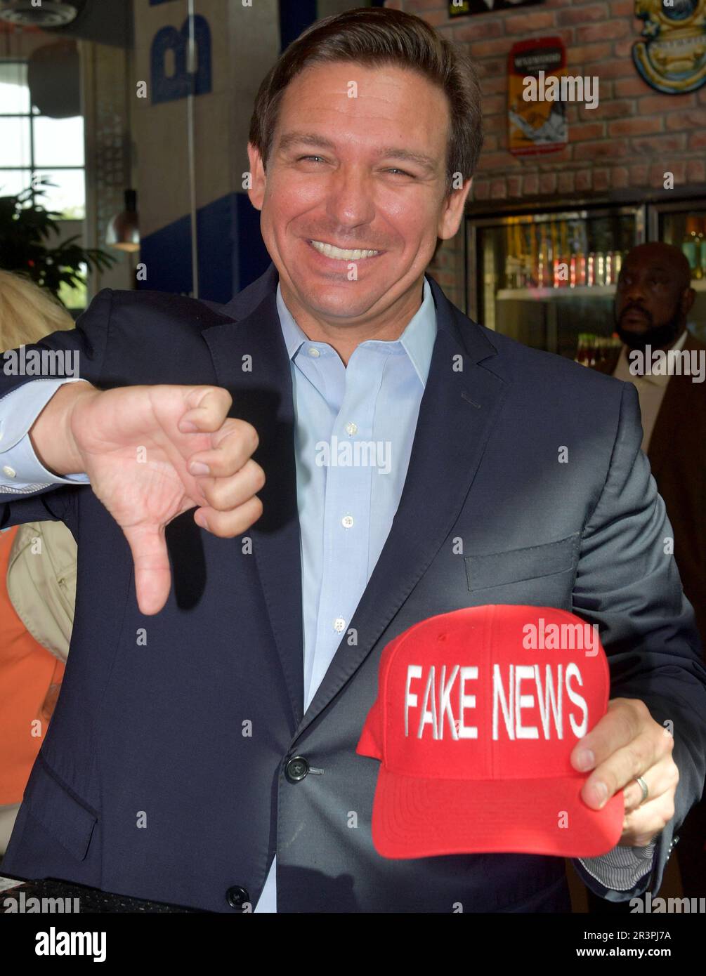 DELRAY BEACH, FL - APRIL 24: Florida Governor Ron DeSantis makes a ...