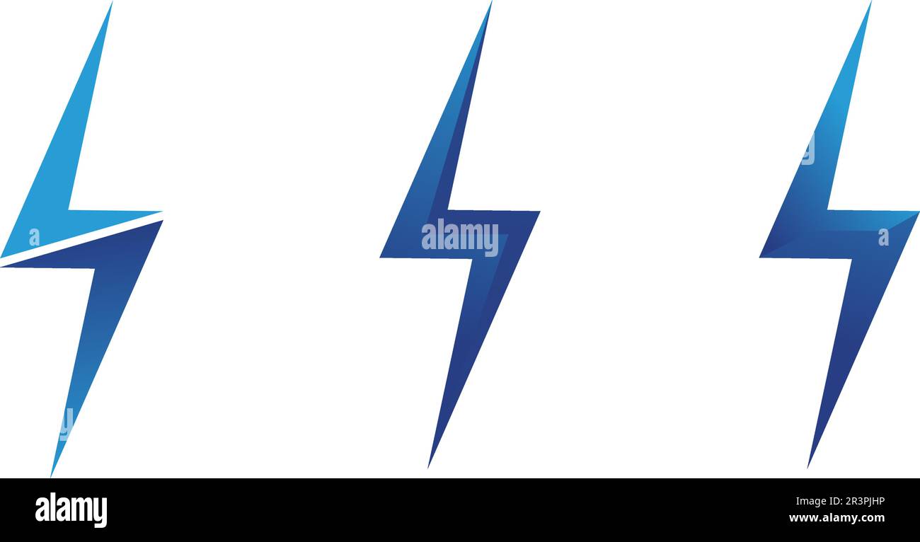 electric Vector lightning icon logo and symbols Stock Vector Image ...