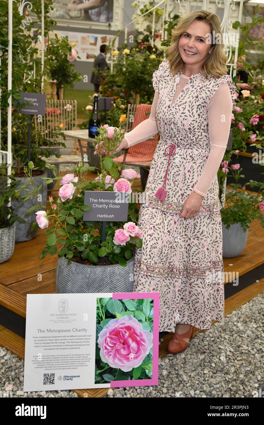 22 May 2023. London UK. Liz Earle at the 2023 RHS Chelsea Flower ...