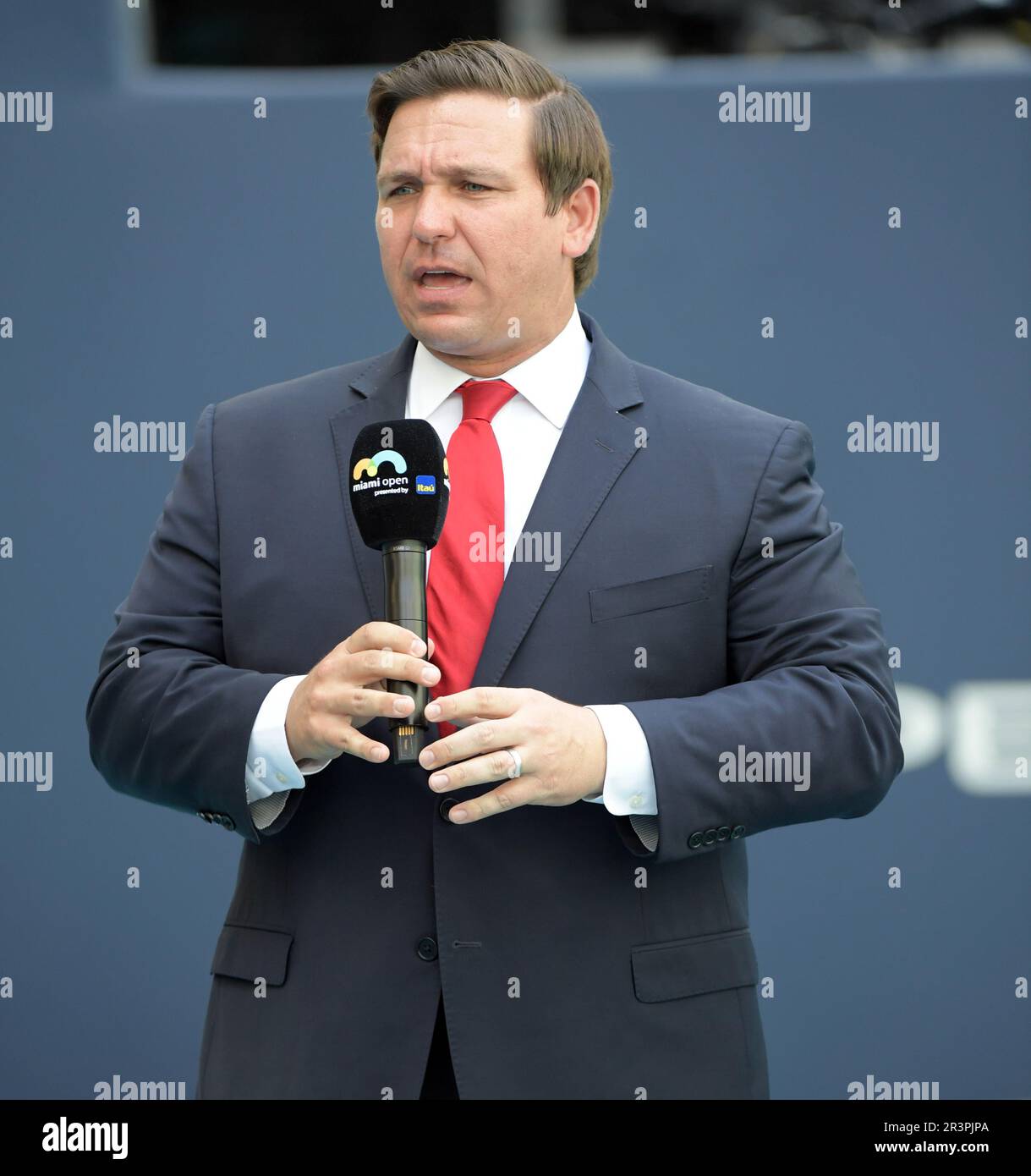 MIAMI GARDENS, FLORIDA - MARCH 27: Governor of Florida Ron DeSantis ...