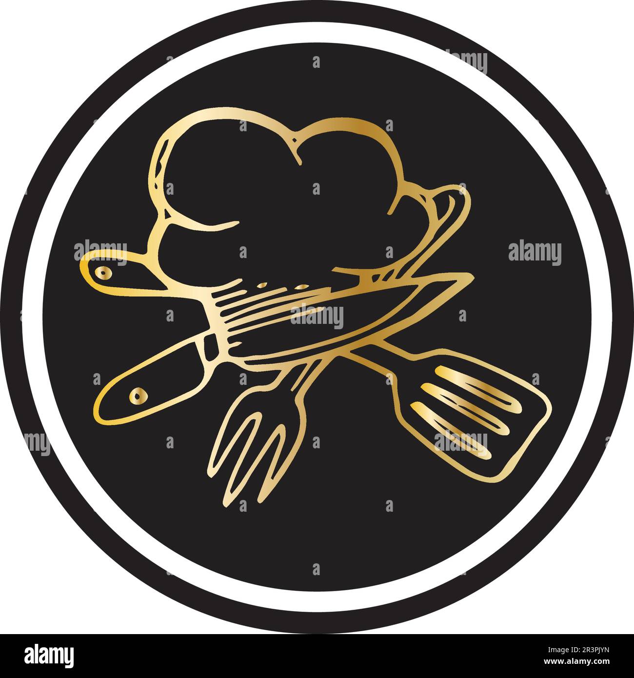 chef logo classical cook catering vector design Stock Vector Image ...