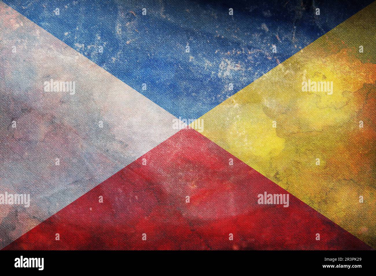 retro flag of Native Mexican peoples Mayans with grunge texture. flag ...