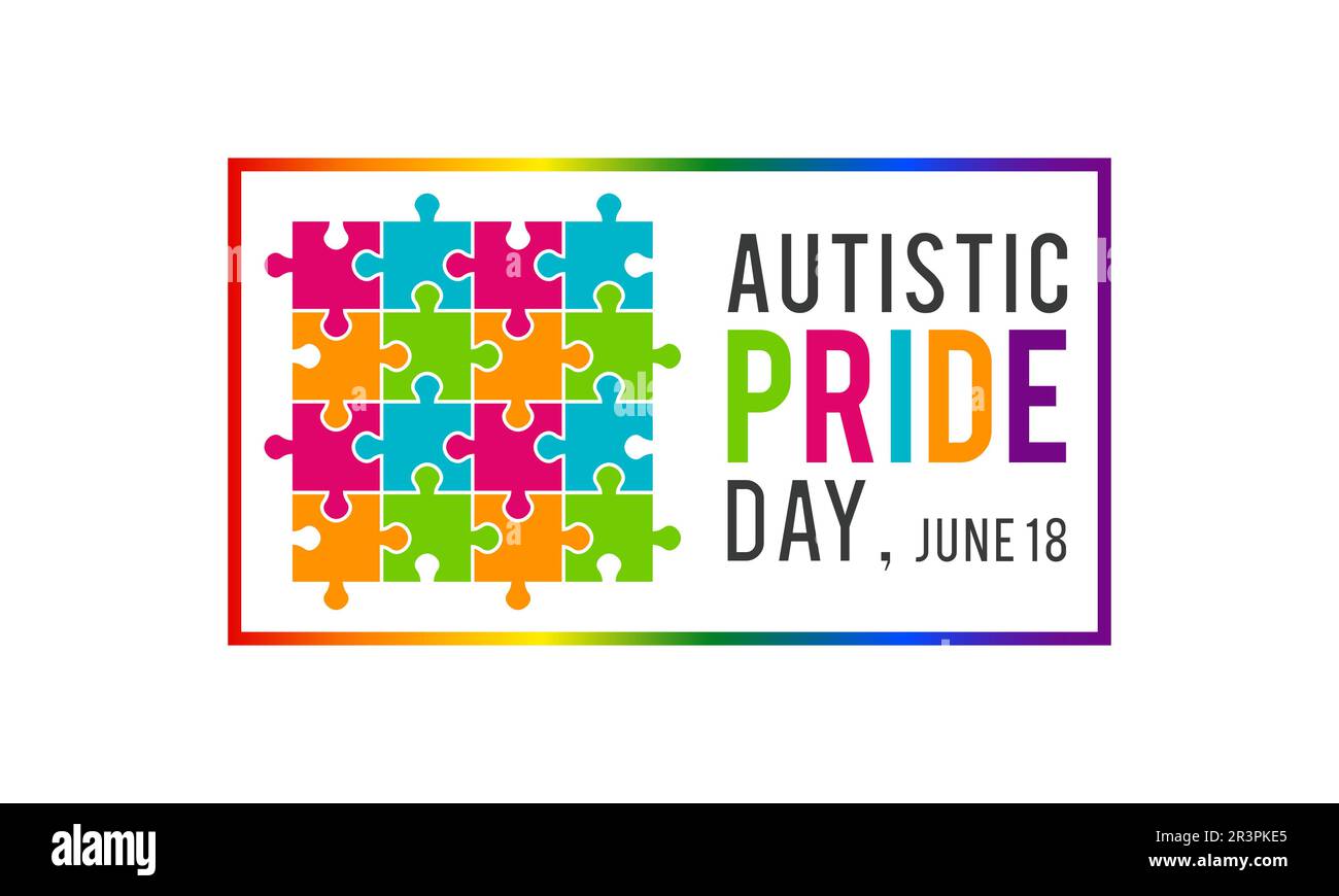 Vector illustration of autistic pride day on 18th june. Autistic pride ...