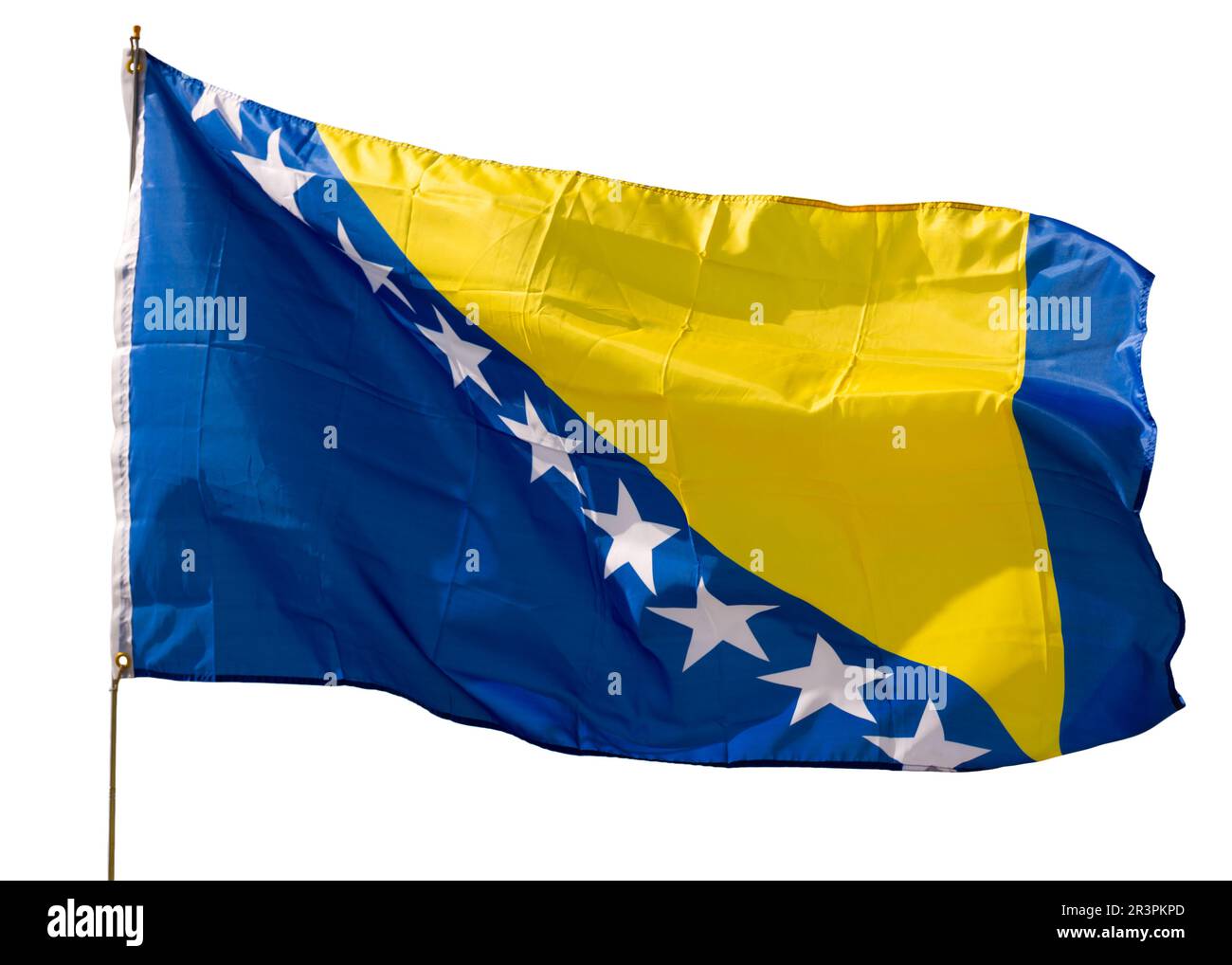 Flag of Bosnia and Herzegovina waving Stock Photo - Alamy