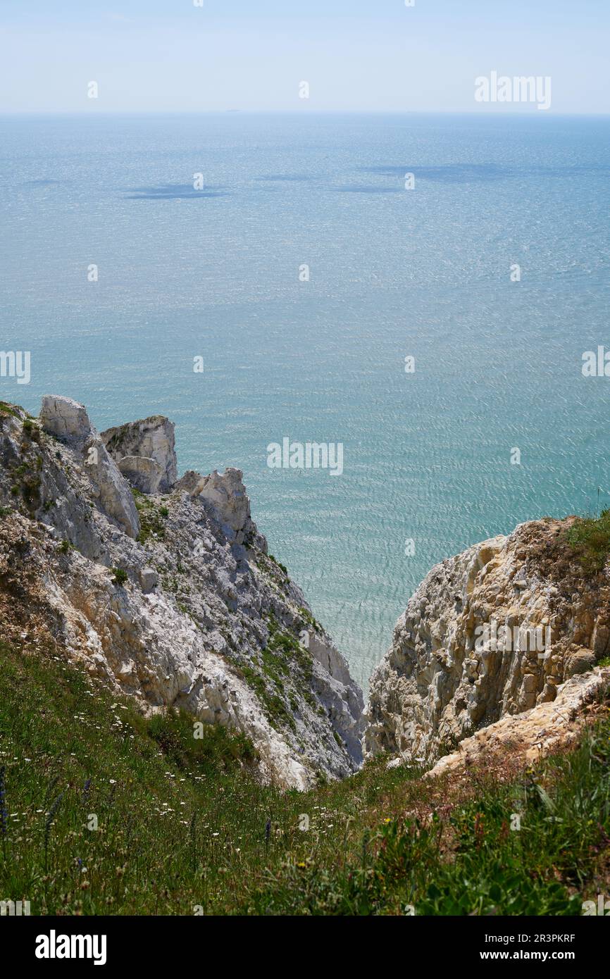 The view from the top of Beachy Head cliffs Stock Photo - Alamy
