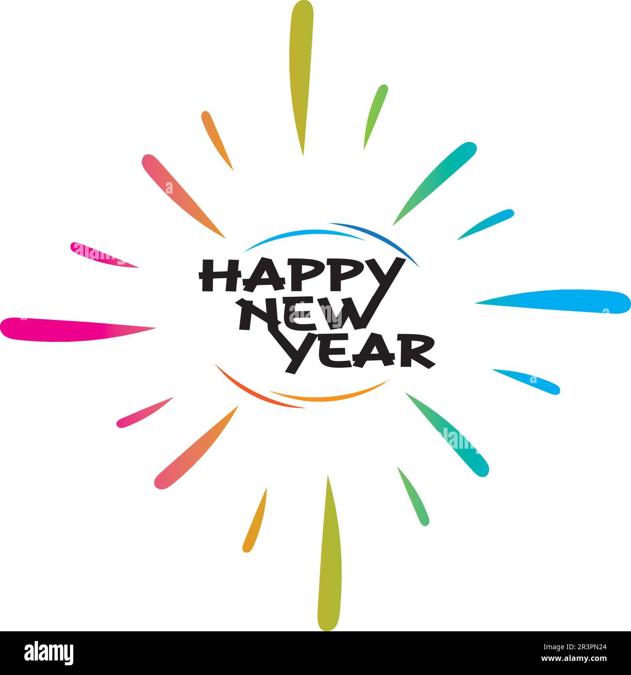 Happy New Year vector design and text Stock Vector Image & Art - Alamy