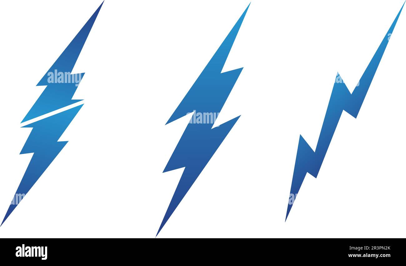 electric Vector lightning icon logo and symbols Stock Vector Image ...