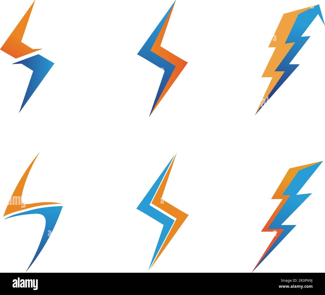 electric Vector lightning icon logo and symbols Stock Vector Image ...
