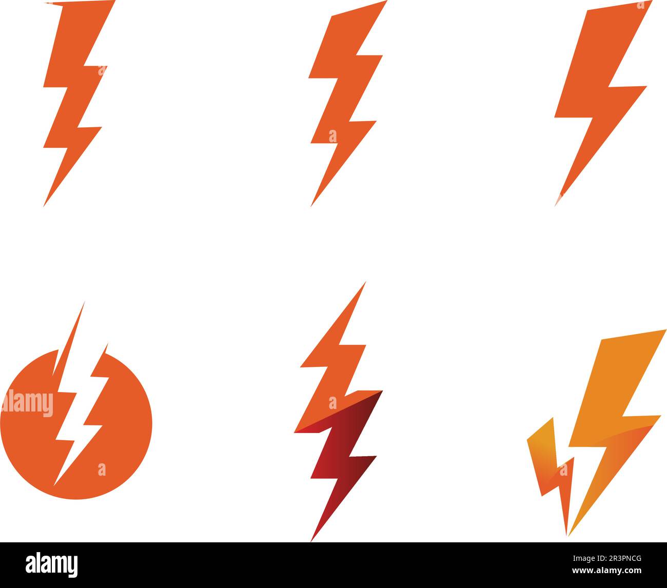 electric Vector lightning icon logo and symbols Stock Vector Image ...