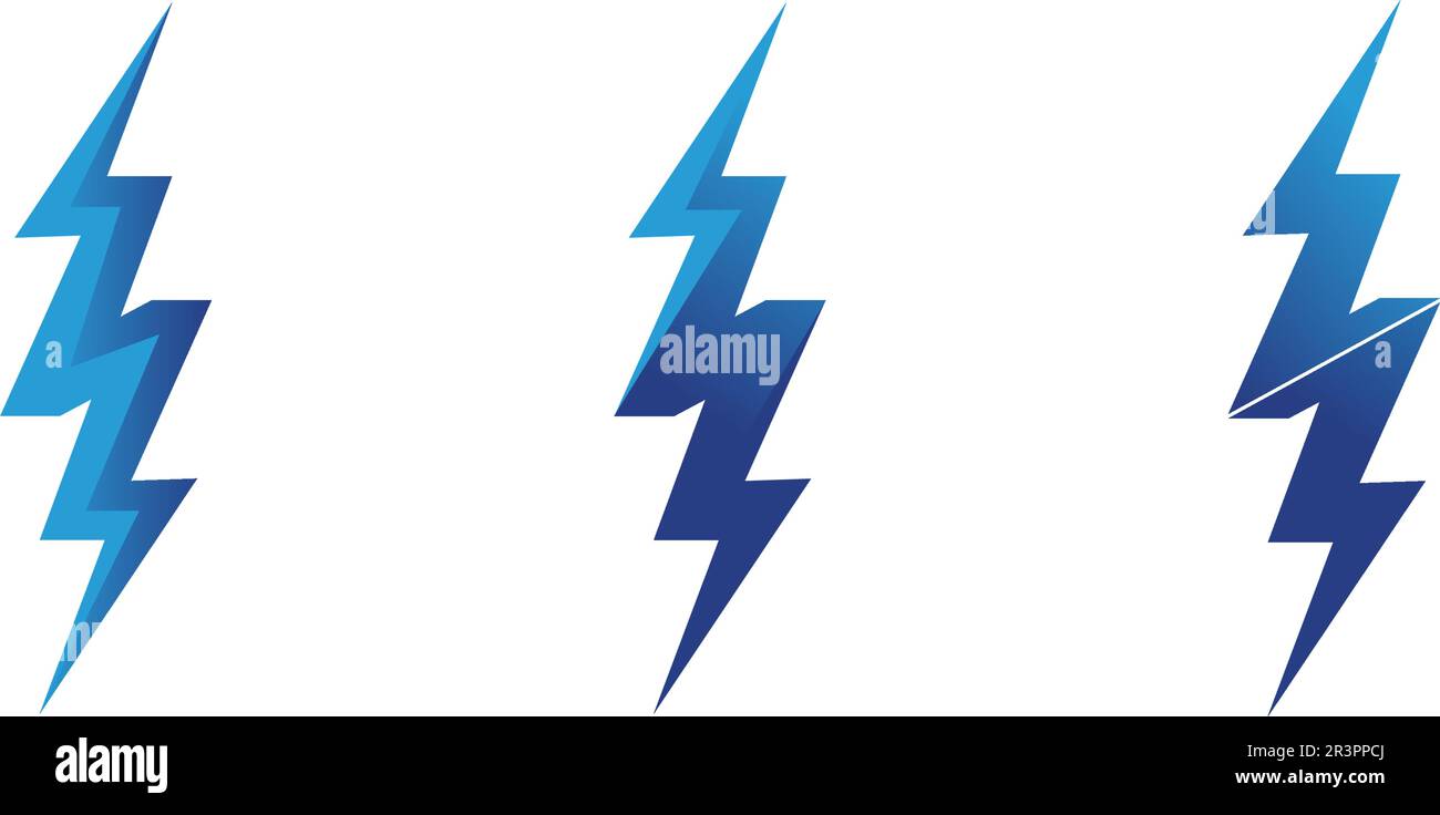 electric Vector lightning icon logo and symbols Stock Vector Image ...