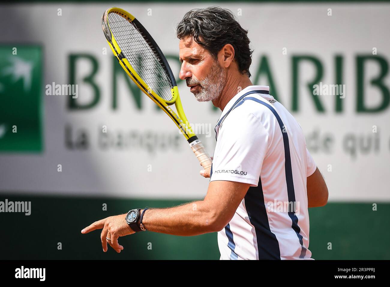 Patrick MOURATOGLOU during a training session of Roland-Garros 2023, Grand Slam tennis ...