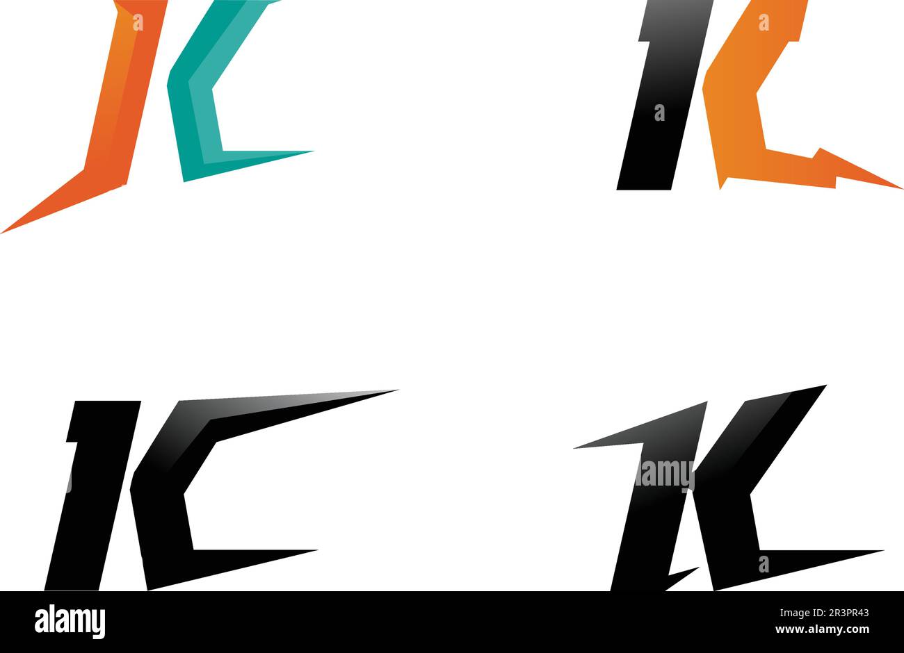 k letter k logo design and vector Stock Vector Image & Art - Alamy