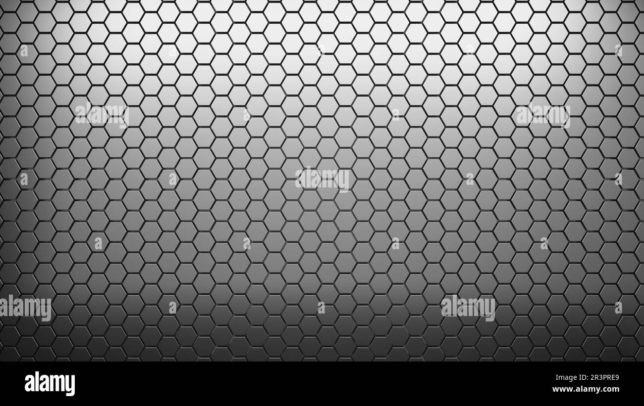 Modern metallic honeycomb and hexagon background pattern. 3d rendering ...