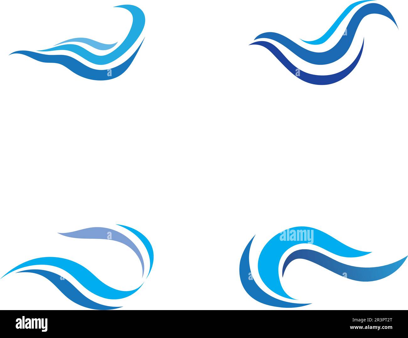 water Waves beach logo and symbols template icons app Stock Vector ...
