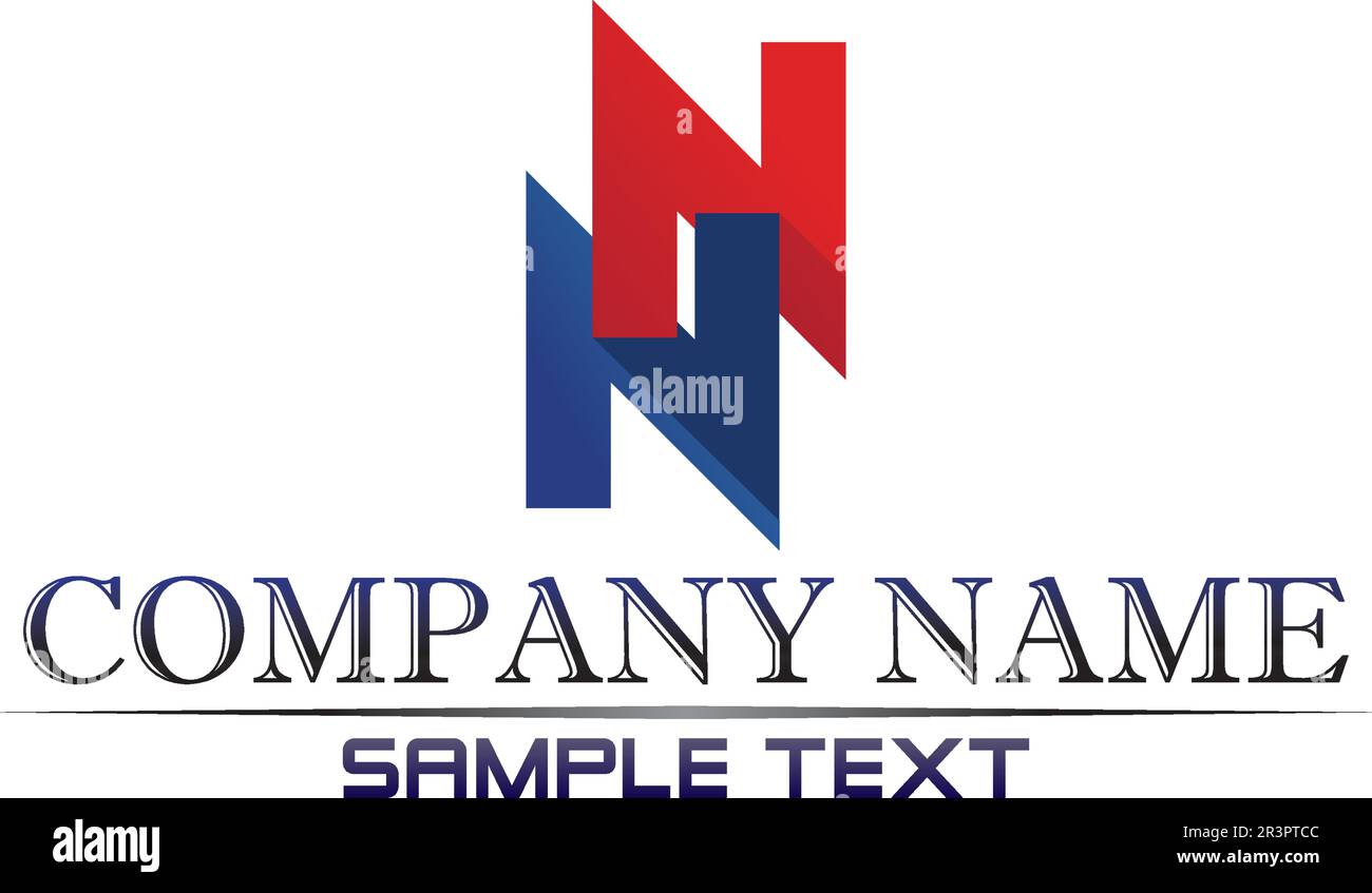 N Letter Logo Template vector and desain Stock Vector Image & Art - Alamy