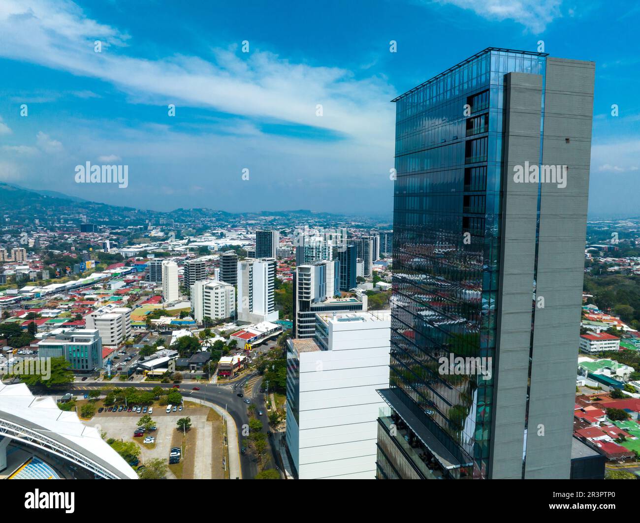 Beautiful aerial view of Costa Ricas San Jose city Stock Photo - Alamy