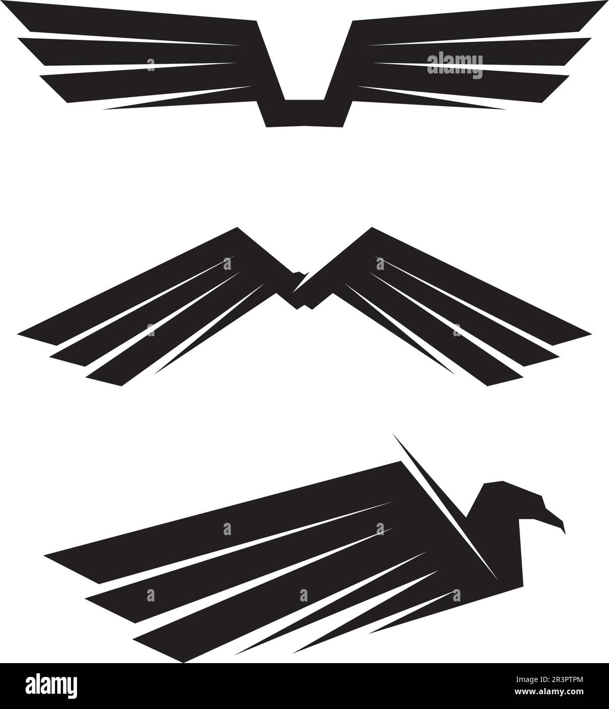 Falcon Wings Logo Template vector icon logo design Stock Vector Image ...