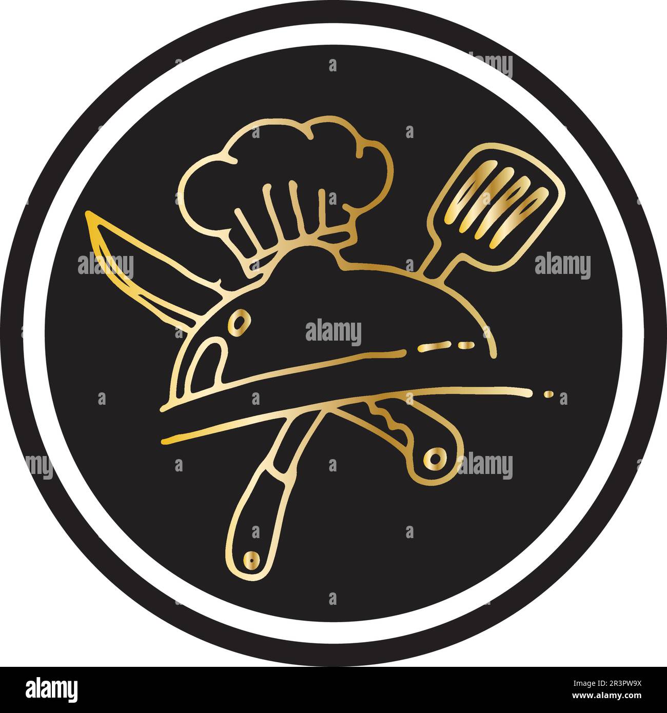 chef logo classical cook catering vector design Stock Vector Image ...