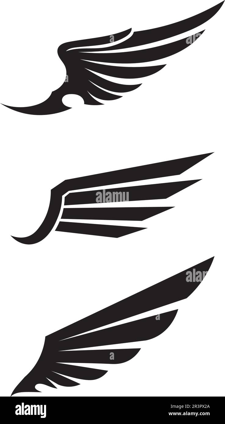 Falcon Wings Logo Template vector icon logo design Stock Vector Image ...