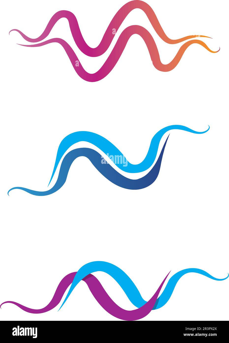 illustration of the sound wave icon vector icon template logo Stock ...