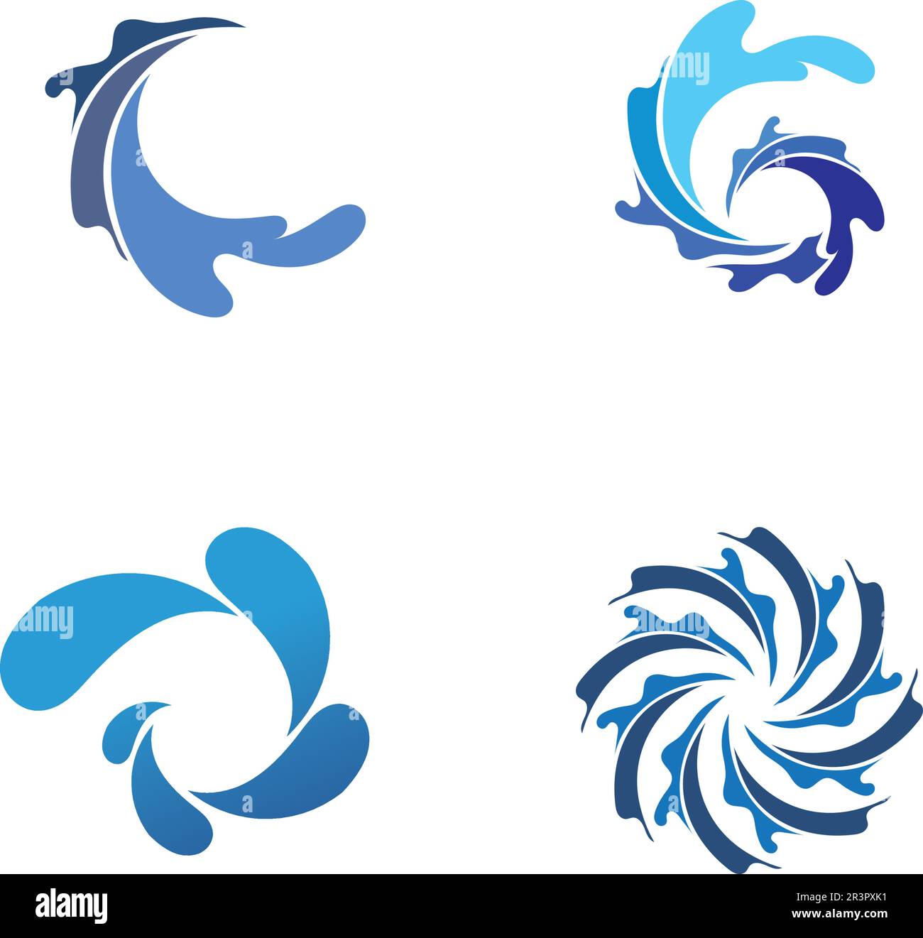 water and Waves beach logo and symbols template icons app Stock Vector ...