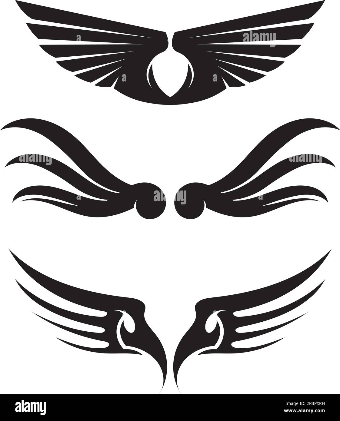 Falcon Wings Logo Template vector icon logo design Stock Vector Image ...