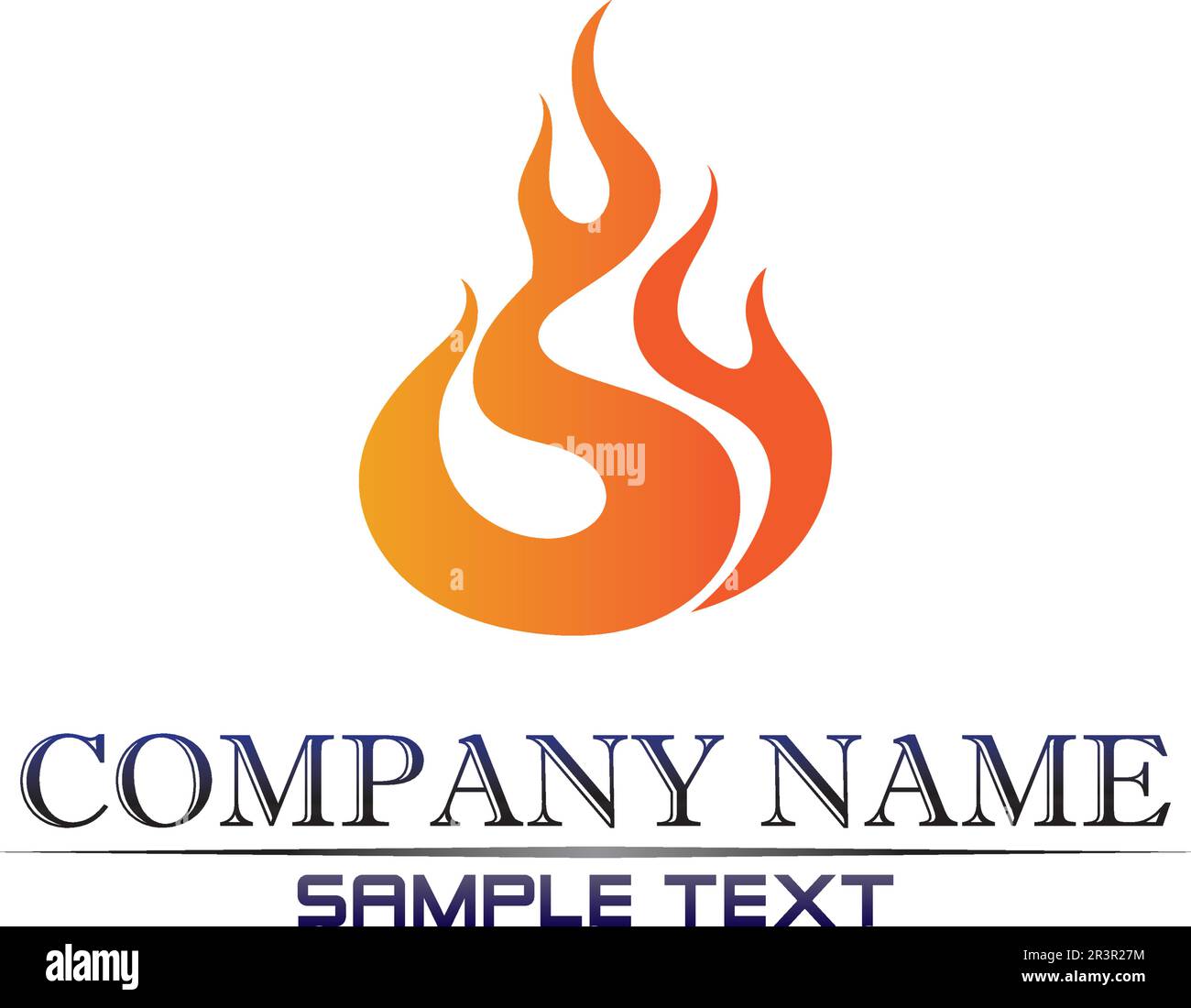 fire flames and Waves beach logo and symbols template icons app Stock ...