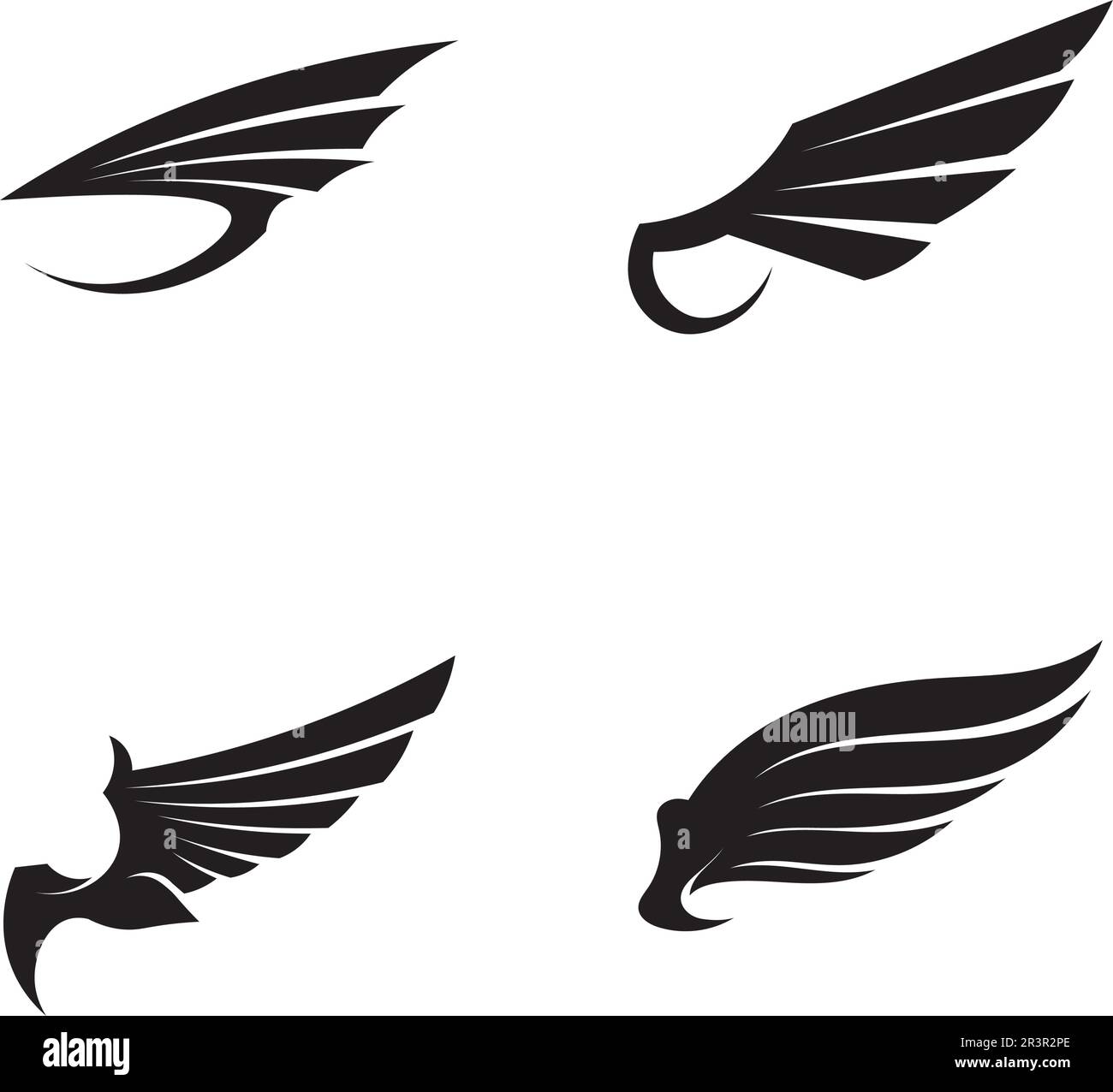 Falcon Wings Logo Template vector icon logo design Stock Vector Image ...