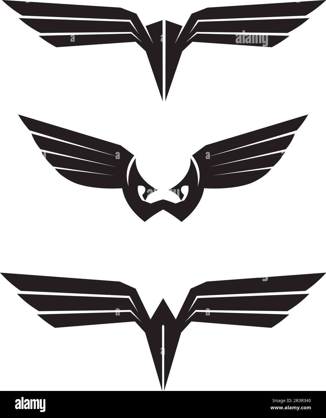Falcon Wings Logo Template vector icon logo design Stock Vector Image ...