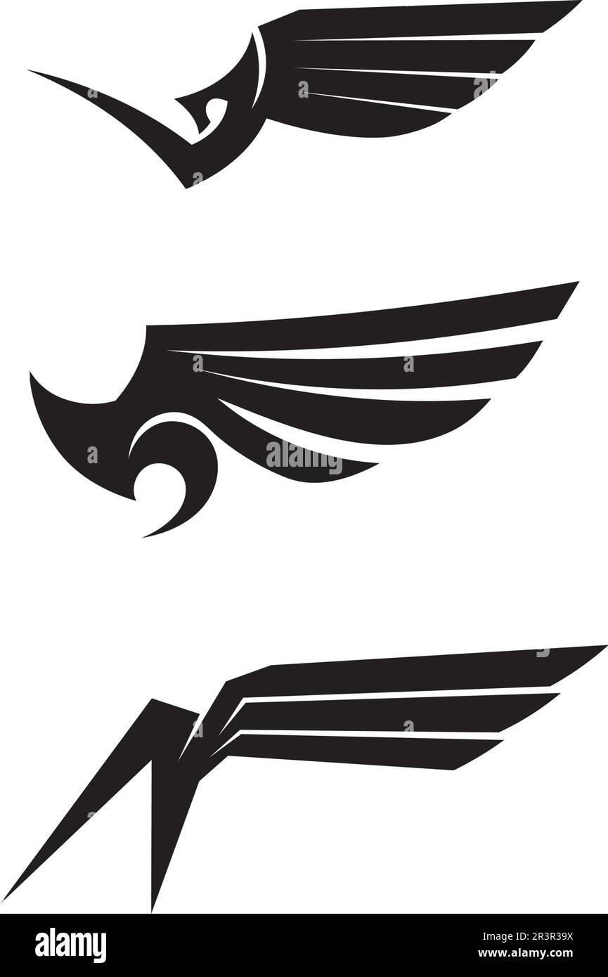 Falcon Wings Logo Template vector icon logo design Stock Vector Image ...