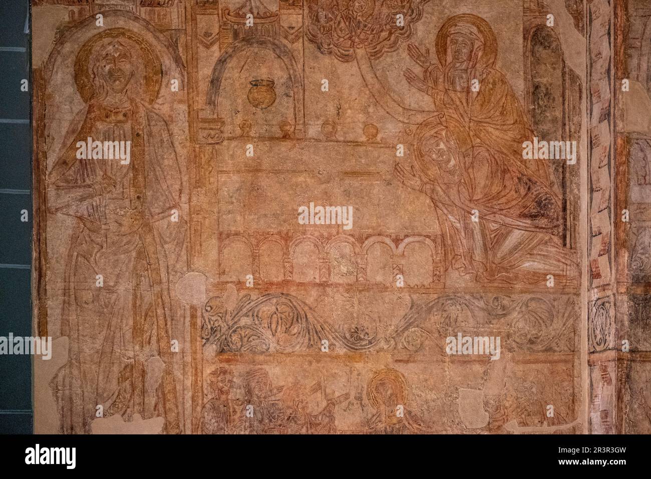 Saint Lucia with her mother visiting the tomb of Saint Agueda,, wall ...