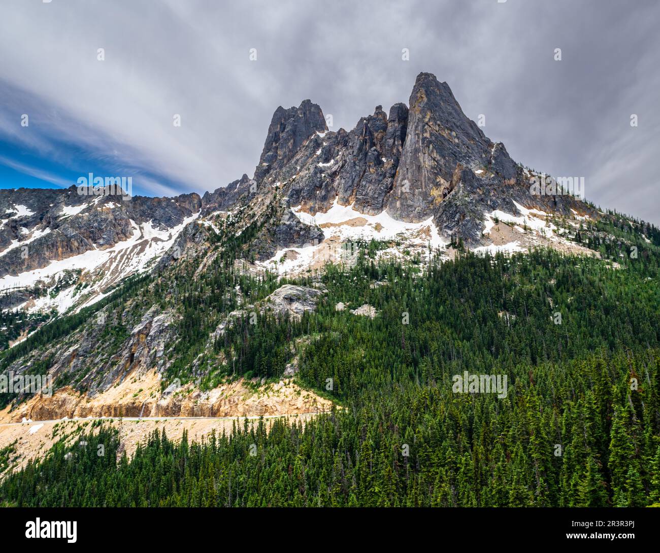 Portrait of rugged Liberty Bell Mountain North Cascades WA Stock Photo ...