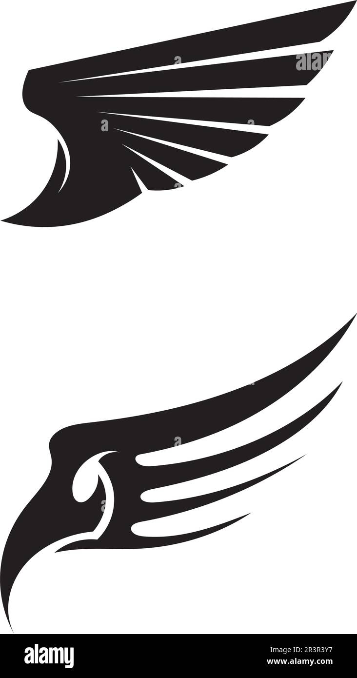 Falcon Wings Logo Template vector icon logo design Stock Vector Image ...