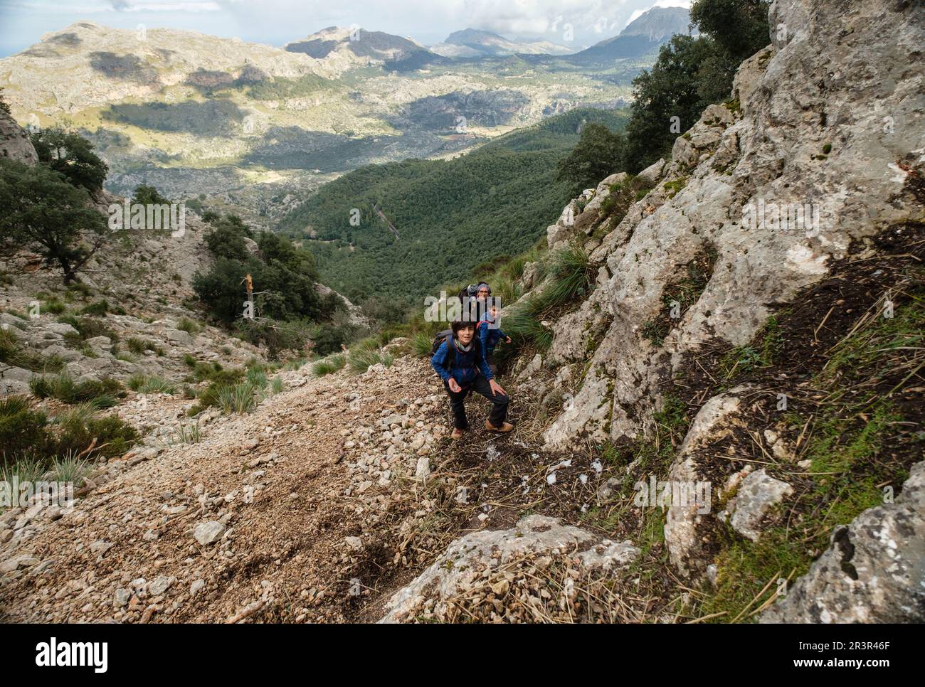 ascenso a los acantilados de Son Nebot, Escorca, Mallorca, balearic ...