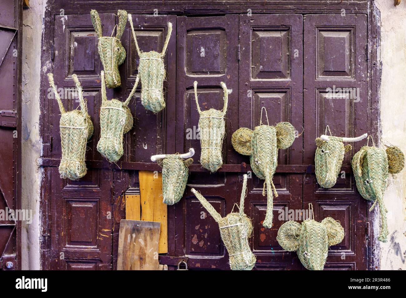 esparto grass animals, Talaa Kebira , Fès el-Bali, Fez, morocco, africa ...