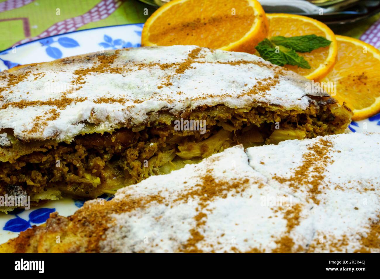 Moroccan pastilla cake, Fez, morocco, africa Stock Photo - Alamy