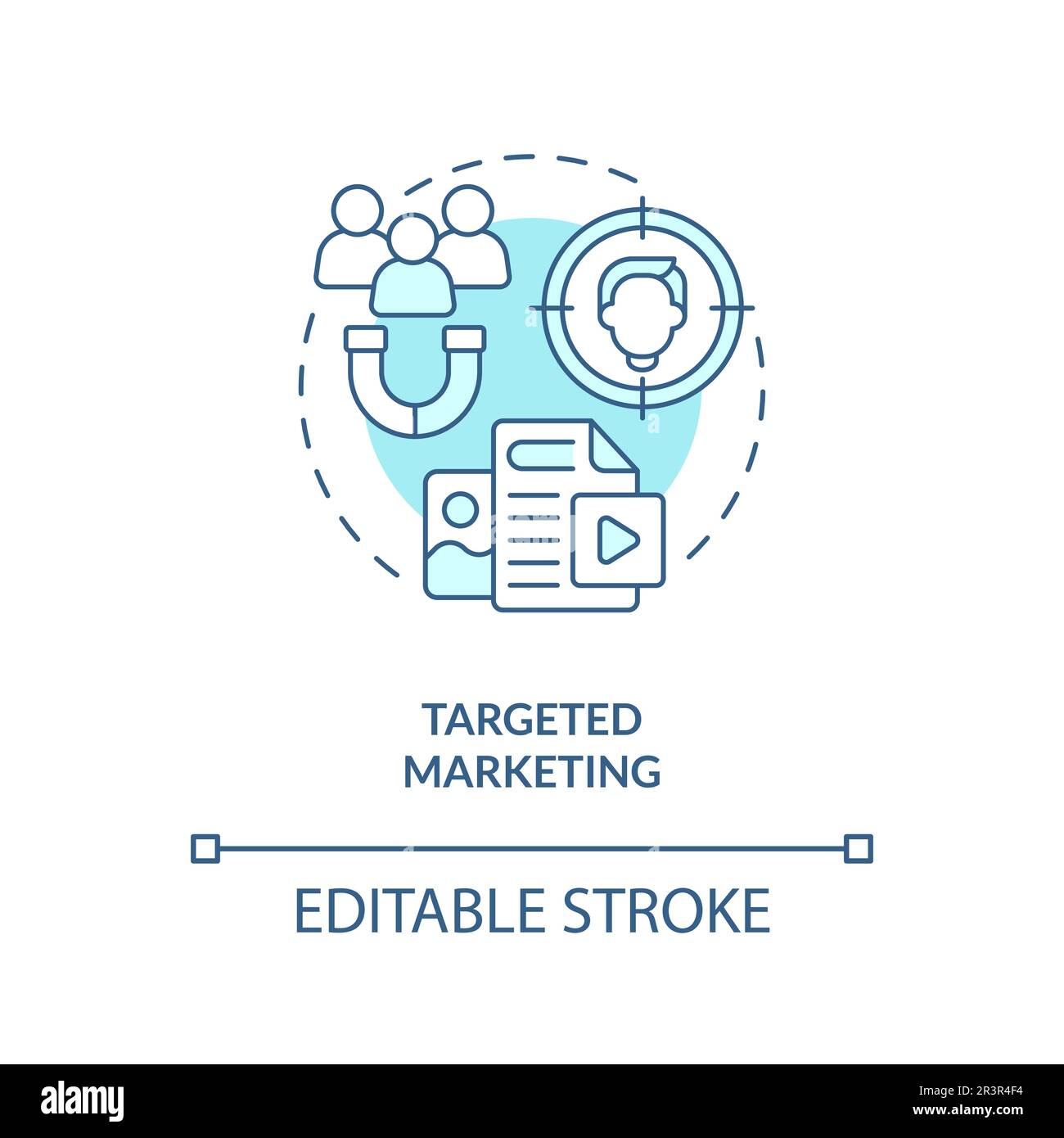 Targeted marketing turquoise concept icon Stock Vector Image & Art - Alamy