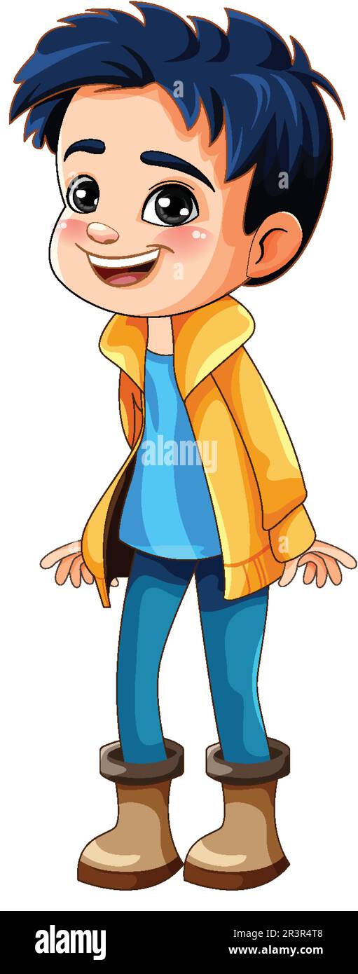 Cute boy cartoon character illustration Stock Vector Image & Art - Alamy