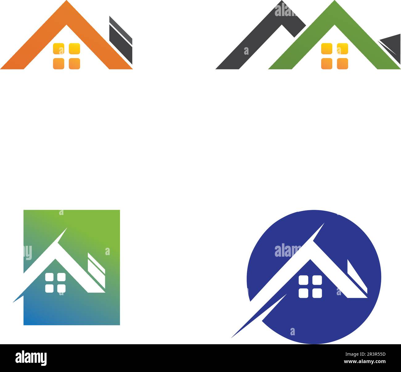 Real estate and home buildings logo icons template Stock Vector Image ...