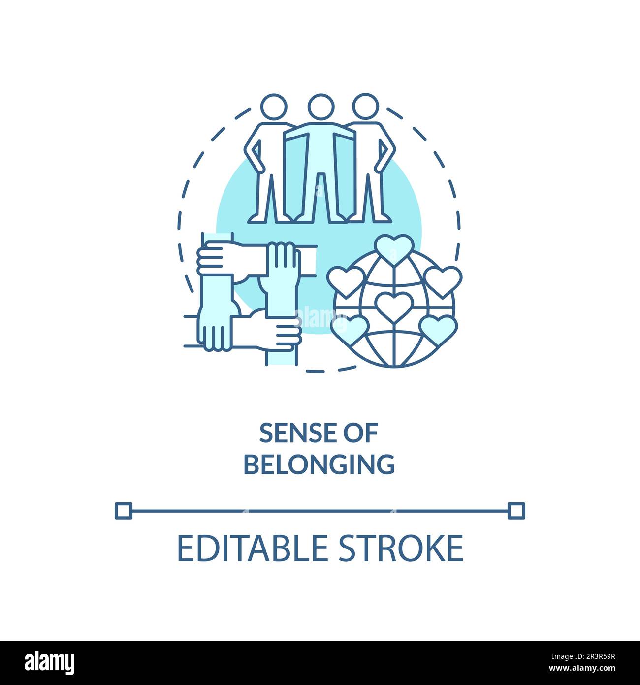 Sense of belonging turquoise concept icon Stock Vector Image & Art - Alamy