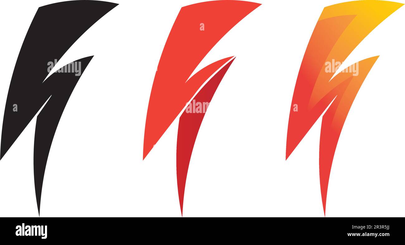 bolt electric Vector lightning icon logo and symbols Stock Vector Image ...