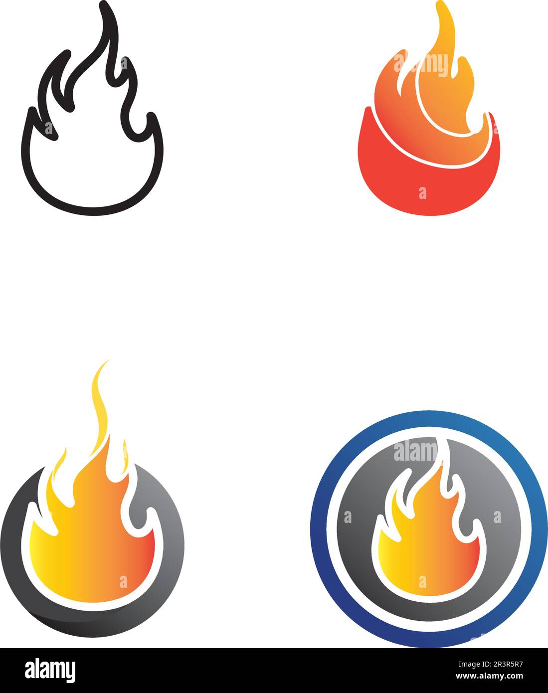 Fire flame nature logo and symbols icons template Stock Vector Image ...