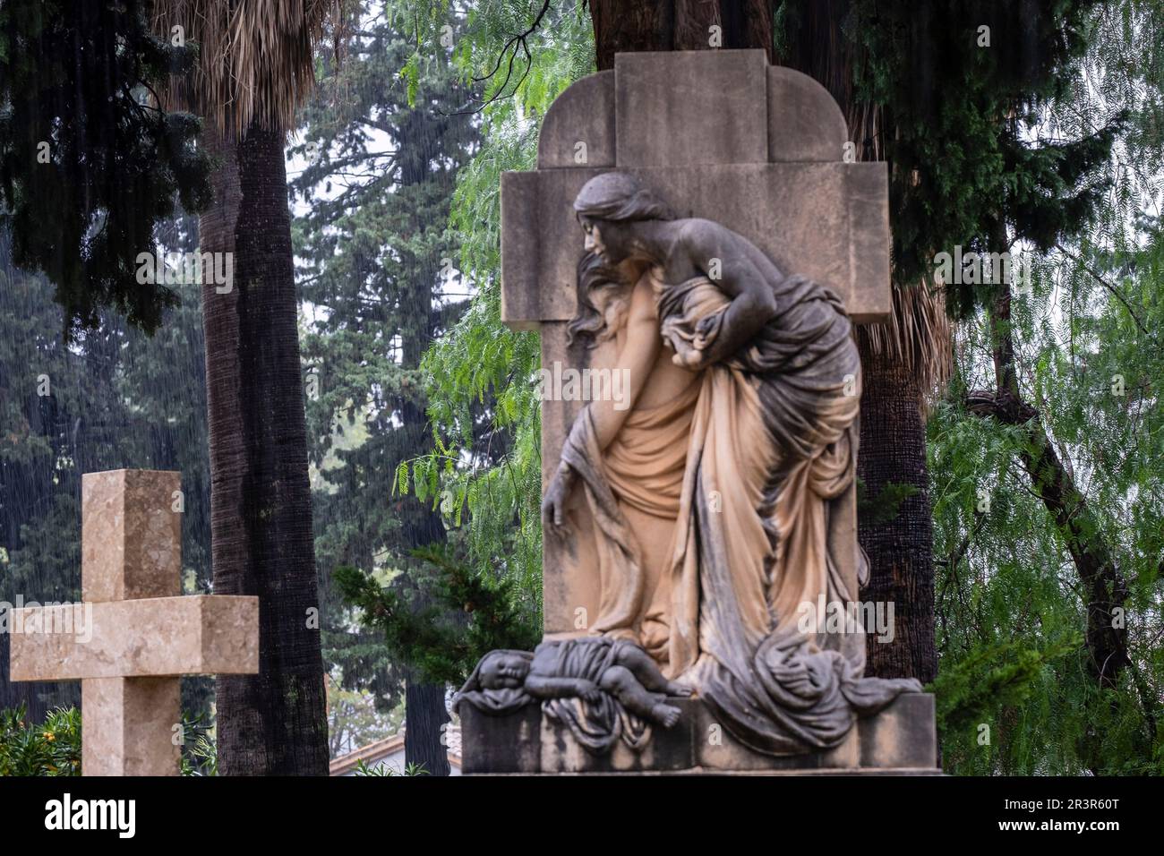 sculptural set of the memorial tomb owned by the Rullan Pastor family ...