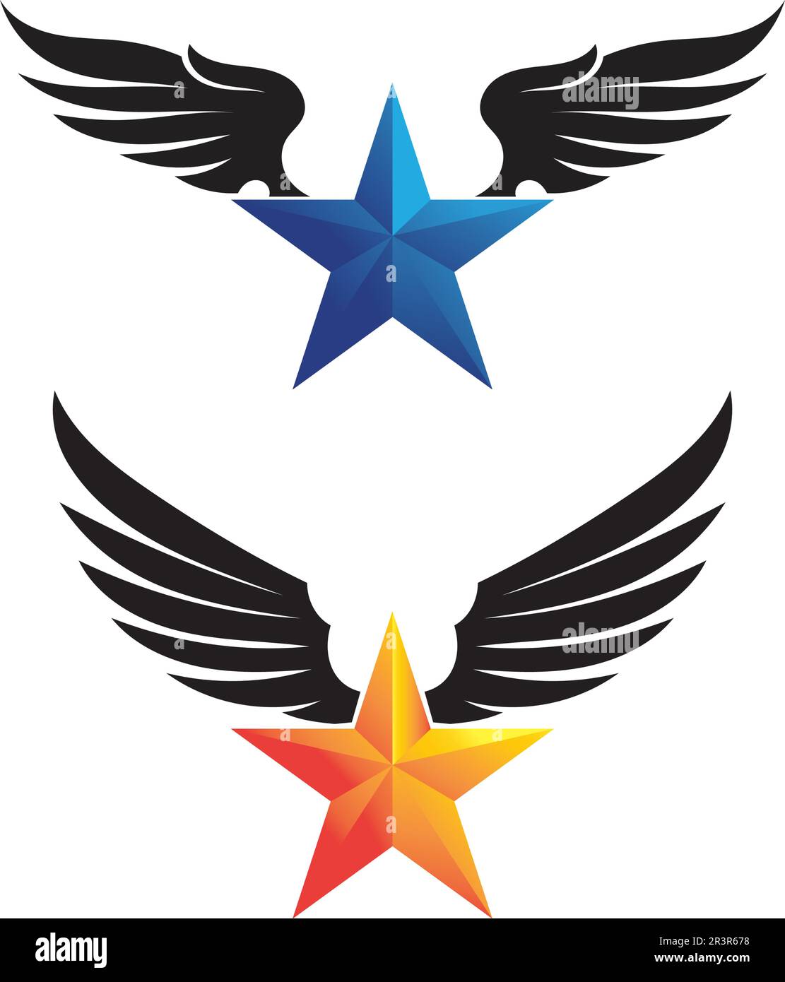 Black wing logo symbol for a professional designer Stock Vector Image ...